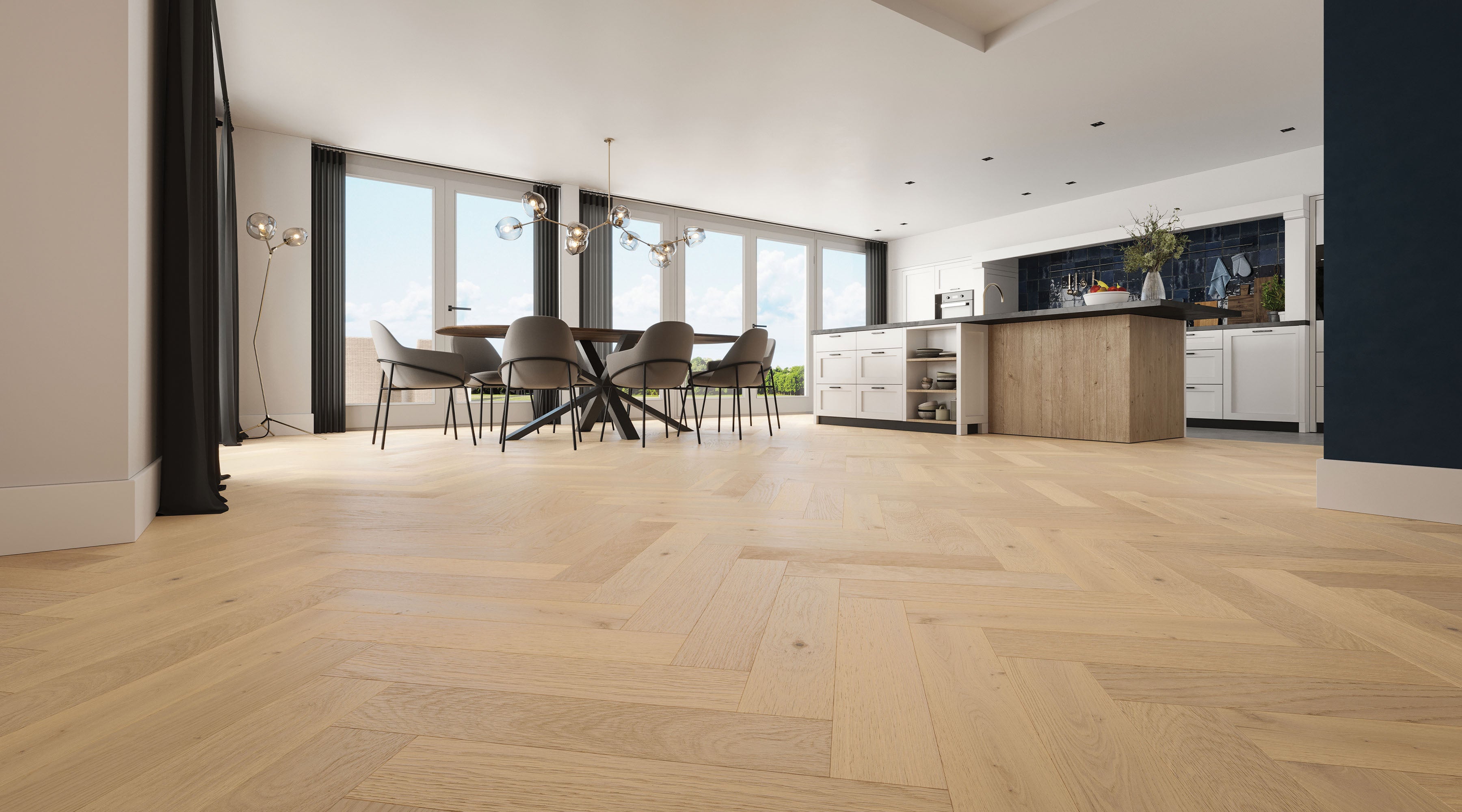 Wicklow Oak Herringbone Engineered Flooring | Des Kelly